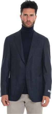 Canali Veste 2 boutons - Homme - Costumes - Bleu - Taille: L