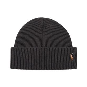 Ralph Lauren Bonnet en m&eacute;lange de laine Signature Pony - Homme - Accessoires - Brun - Taille: ONE Size