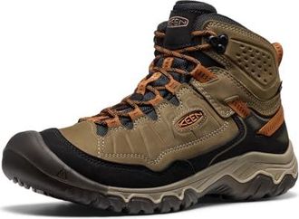 Keen Mens Targhee 4 Mid Height Durable Comfortable Waterproof Hiking Boots, Sea Turtle/Roasted Pecan, 11