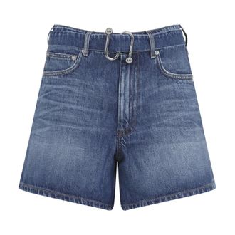 Sportmax Femme, Shorts, Bleu, Taille: 36 FR Low-waisted Jeans