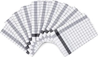 ROSS Exclusiv - 10 X Geschirrt&uuml;cher - Baumwolle - Leinen - im Set (Schwarz)