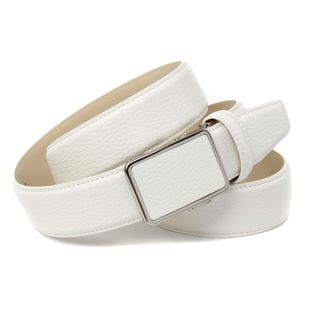 Anthoni Crown Herren 2117T90 Gürtel, Weiß, 110