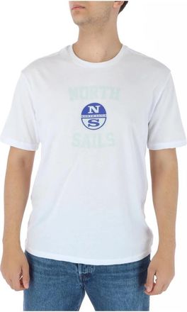North Sails Bedrucktes Baumwoll-Rundhals-T-Shirt - - Tops - Herren - Wei&szlig; - M