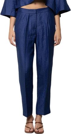 Kaos Kaos, Femme, Pantalons, Bleu, Taille: 36 FR Cigarette Pantalons