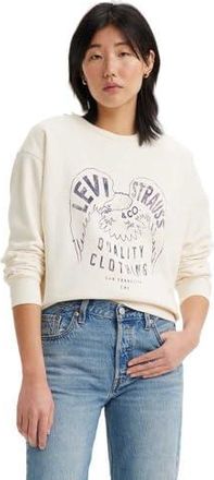 Levi's Graphic Graphique Signature White, Crew Levis Eagle Egr, XXS Femme