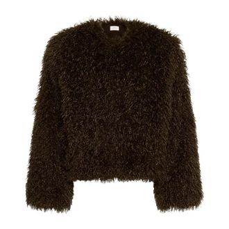 Gestuz Kunstpelzjacke - - Jackets - Damen - Schwarzk - XS