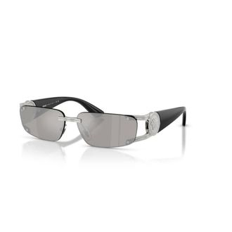 Versace Homme, Accessoires, Gris, Taille: 59 MM Rimless Rectangle Lunettes de soleil