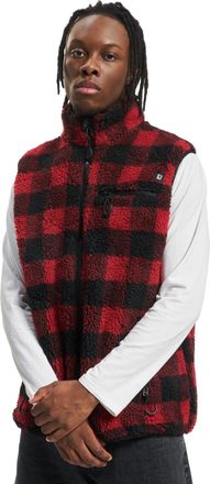 Brandit Teddyfleece Vest Men, Rot-Schwarz, Größe L