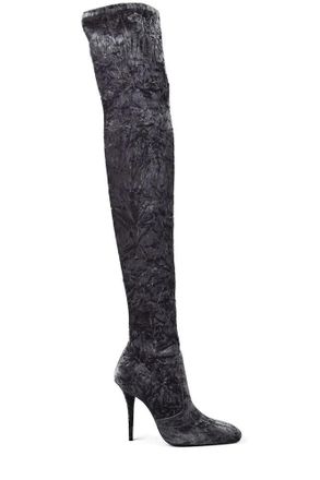 Saint Laurent Stiefel - Talia Thigh-High Boots - Gr. 38 (EU) - in Schwarz - f&uuml;r Damen