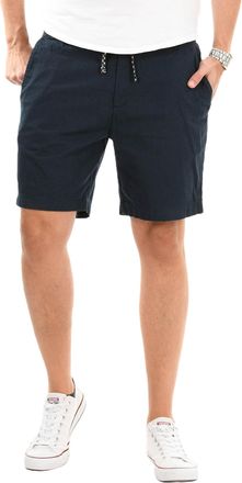 Indicode Herren Shorts (S-5XL) - Leichte Sommerhose aus Leinen-Baumwoll-Mix, Atmungsaktiv, Tunnelzug, 4 Taschen, Bequeme Freizeithose, Kurze Hose Herren - B794