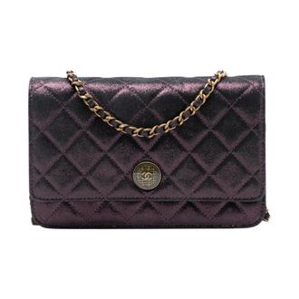 Chanel Sac bandouli&egrave;re matelass&eacute; vintage Chanel Pre-owned - Femme - Pre-owned - Violet - Taille: ONE Size