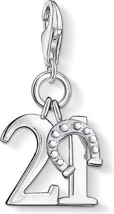 Thomas Sabo Thomas Sabo Damen Charm-Anhänger Glückszahl 21 Charm Club 925 Sterling Silber 0460-001-12