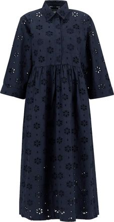 Barbour Langes Hemdblusenkleid Melissa mit floralem Lochmuster in