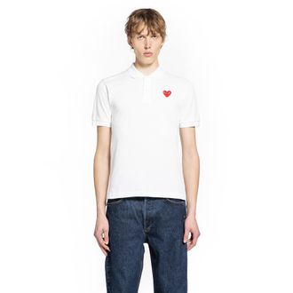 Comme Des Gar&ccedil;ons Heart Cotton Piqu&eacute; Polo Shirt