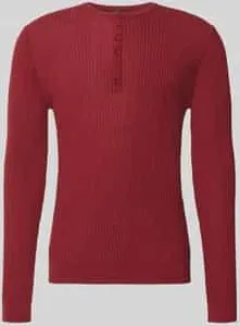 Antony Morato Strickpullover aus Lyocell-Woll-Mix mit Knopfleiste