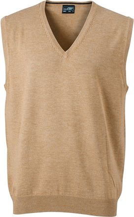 James & Nicholson Herren V-Neck Pullunder, Beige (Camel), XXX-Large