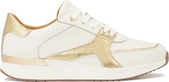 Kazar Femme, Chaussures, Blanc, Taille: 41 EU Baskets Blanches avec Insert Dor&eacute; Bahia