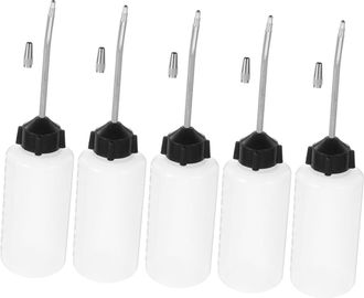 Artibetter 5 Stück Nähmaschinenölspender Kunststoff Ölflasche mit Verlängertem Eisendraht Ausgießer Präziser Ölverteiler für Saubere Wartung und Effiziente Schmi