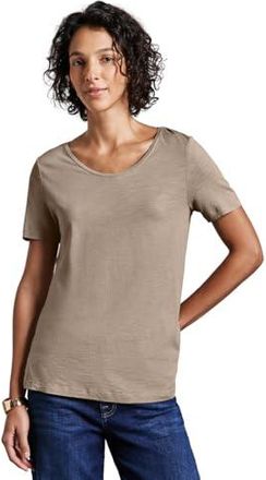 Street One T-Shirt Basique de Couleur Unie, Safari Beige., 40
