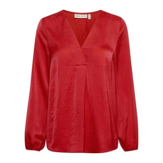 Inwear Rote V-Ausschnitt Bluse RindaIW Stil - - Blouses & Shirts - Damen - Rot - L