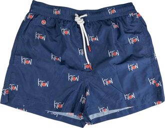 Kiton Homme, Maillots de bain, Bleu, Taille: S Swim Trunks Regular Fantasy