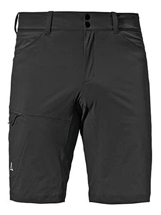 Schöffel Short Danube Hydrofuge, Pantalon de Cyclisme à séchage Rapide avec réglage de la Taille, Noir, 46 Homme