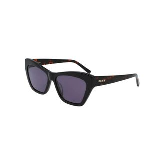 DKNY Dkny, Femme, Accessoires, Noir, Taille: ONE Size Lunettes de soleil &agrave; monture rectangulaire en ac&eacute;tate
