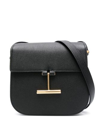 Tom Ford sac en cuir à détail métallique Hanging T - Noir