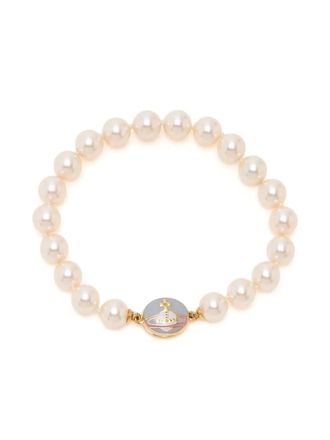 Vivienne Westwood Armband - Pearl Bracelet With White - Gr. ONE SIZE - in Mehrfarbig - f&uuml;r Damen