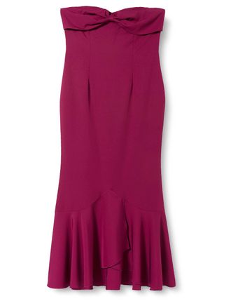 Little Mistress Damen Nikki Bow Bandeau Maxi Dress cocktailkleid, Violett (Mulberry 001), 42 (Herstellergröße: 14)