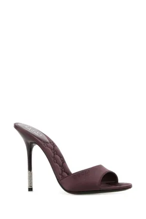 Gucci Womens Upper Mule Heel Purple Fabric