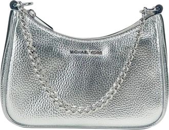 Michael Kors Metallic Leather Shoulder Bag mit Ketten-Detail - - Bags - Damen - Grau - ONE SIZE
