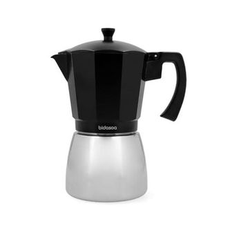 Bidasoa TRIBECA 7605014 Kaffeemaschine, Aluminium, Schwarz und Grau, 12 Tassen