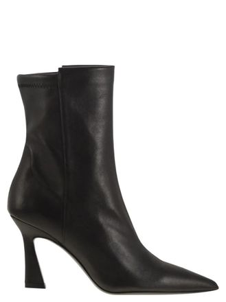 Stuart Weitzman Stiefel - Vinnie - Leather Ankle Boot - Gr. 37,5 (EU) - in Schwarz - für Damen