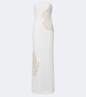 Rebecca Vallance Robe longue bustier &agrave; sequins