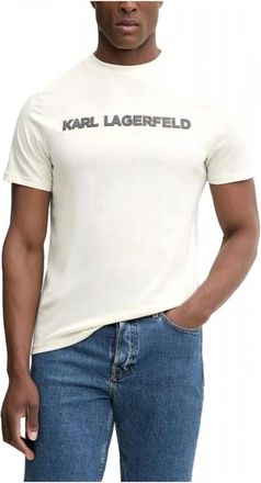 Karl Lagerfeld Homme, Tops, Blanc, Taille: XL T-shirt coupe droite
