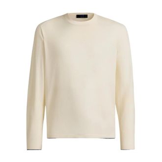 Kiton Feine Wolle Langarm T-Shirt - - Knitwear - Herren - Beige - XL