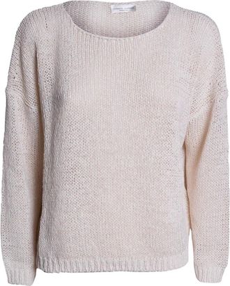 Roberto Collina Femme, Pulls, Beige, Taille: 38 FR Tricot &agrave; encolure bateau