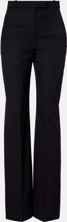 Alexander McQueen Pantalon flare &agrave; taille haute en laine