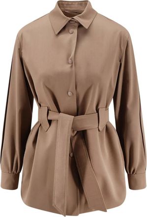 Max Mara Femme, Vestes, Brun, Taille: 38 FR Veste chemise