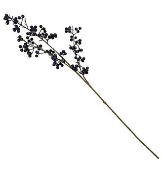 Leaf Design UK Künstliche Weihnachtsbeeren-Spray, Zweige, 70 cm, Blau