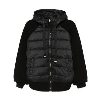 Twinset Schwarze Seiden- & Nylonjacke - - Jackets - Damen - Schwarzk - M