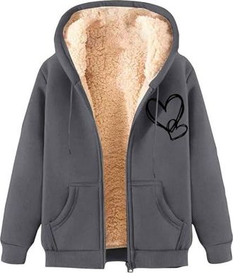 Generic Veste polaire pour femme Parka Manteaux en fausse fourrure pour femme Veste courte de yoga pour femme Vestes dhiver pour femme Manteau de sport avec f