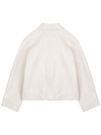 Bottega Veneta Lambskin Leather Jacket - White