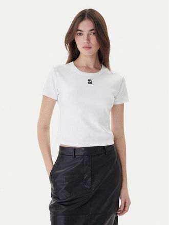 HUGO BOSS Hugo T-Shirt Delanor 50512000 Wei&szlig; Slim Fit
