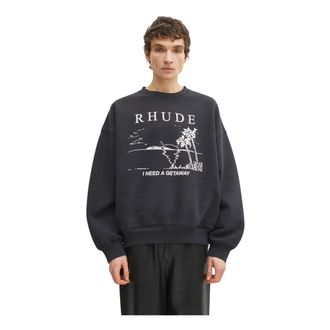 Rhude I Need A Getaway Sweatshirt - - Sweatshirts & Hoodies - Herren - Schwarzk - L