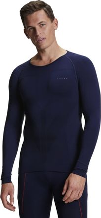 Falke Herren Baselayer-Shirt Warm Round Neck M L/S SH Funktionsgarn Schnelltrocknend 1 Stück, Blau (Space Blue 6116), XXL