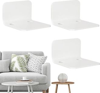 Generic Kleines schwebendes Wandregal, freistehend, mit Kabelbindern, L-Stange auf Regalen f&uuml;r die Wand, keine Bohrwand