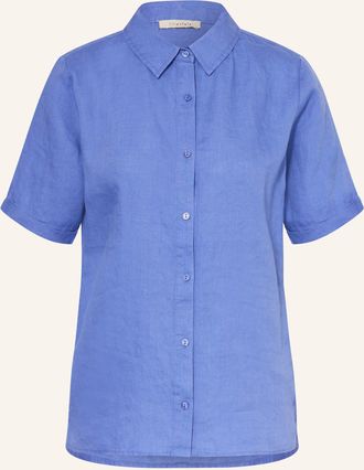 Lilienfels Lilienfels Hemdbluse Aus Leinen blau