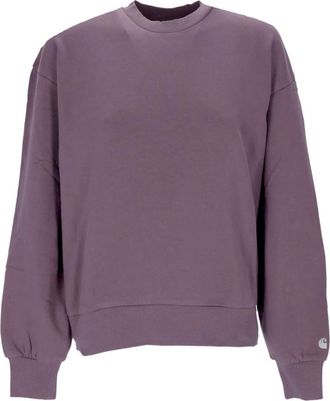 Carhartt Work in Progress Femme, Sweatshirts et sweats &agrave; capuche, Violet, Taille: 42 FR Sweat l&eacute;ger &agrave; col rond Misty Thistle